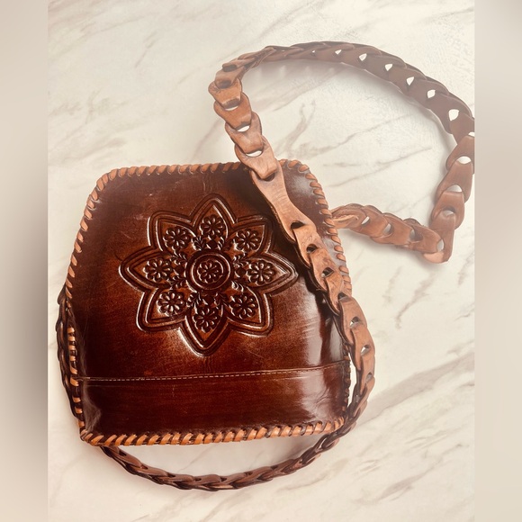 Handtooled in Syria | Bags | Vintage Syrian Artisanhand Crafted Leather ...